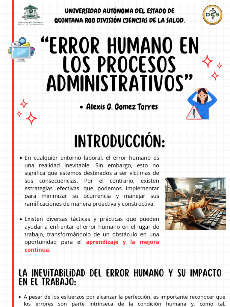Error Humano en Los Procesos Administrativos-Alexis G. Gomez Torres ...