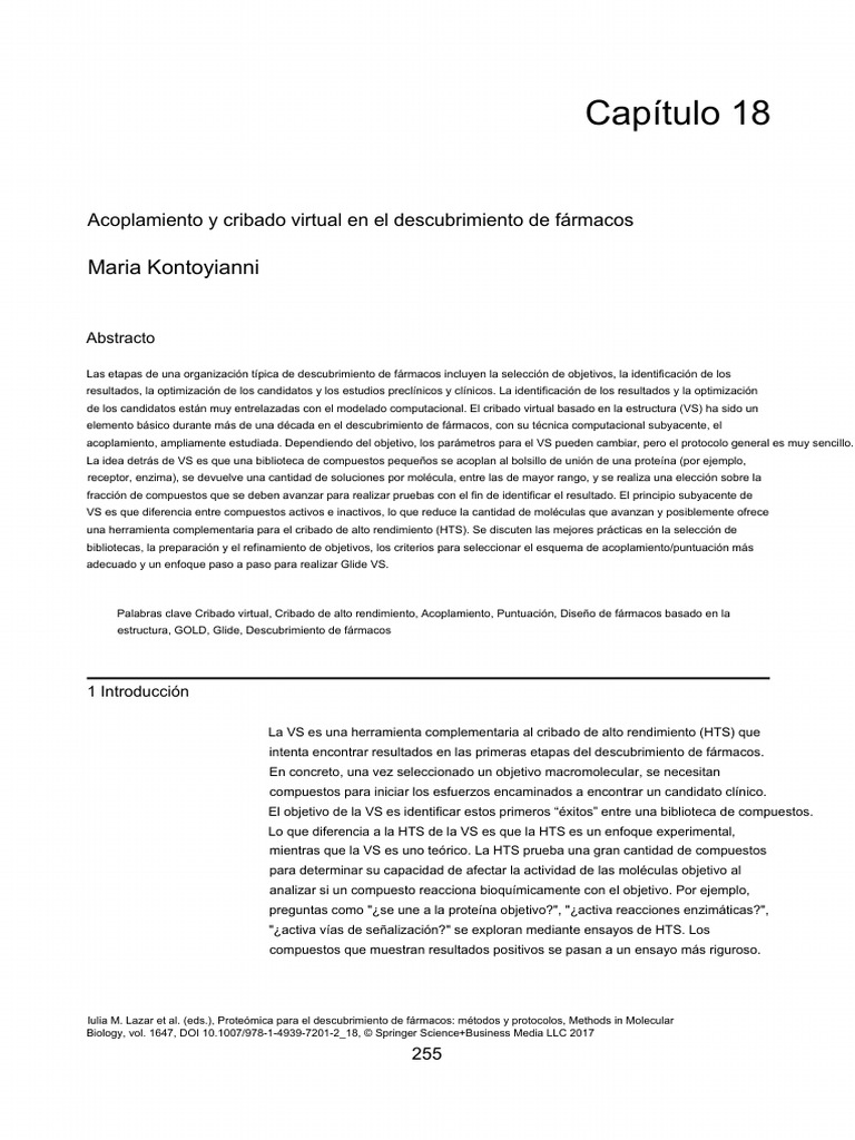 Cribado Virtual en Descubrimiento de Fármacos | PDF | Descubrimiento de ...