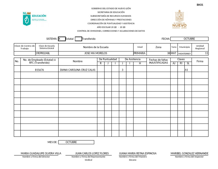Formato RH31 Enero 2023 | PDF