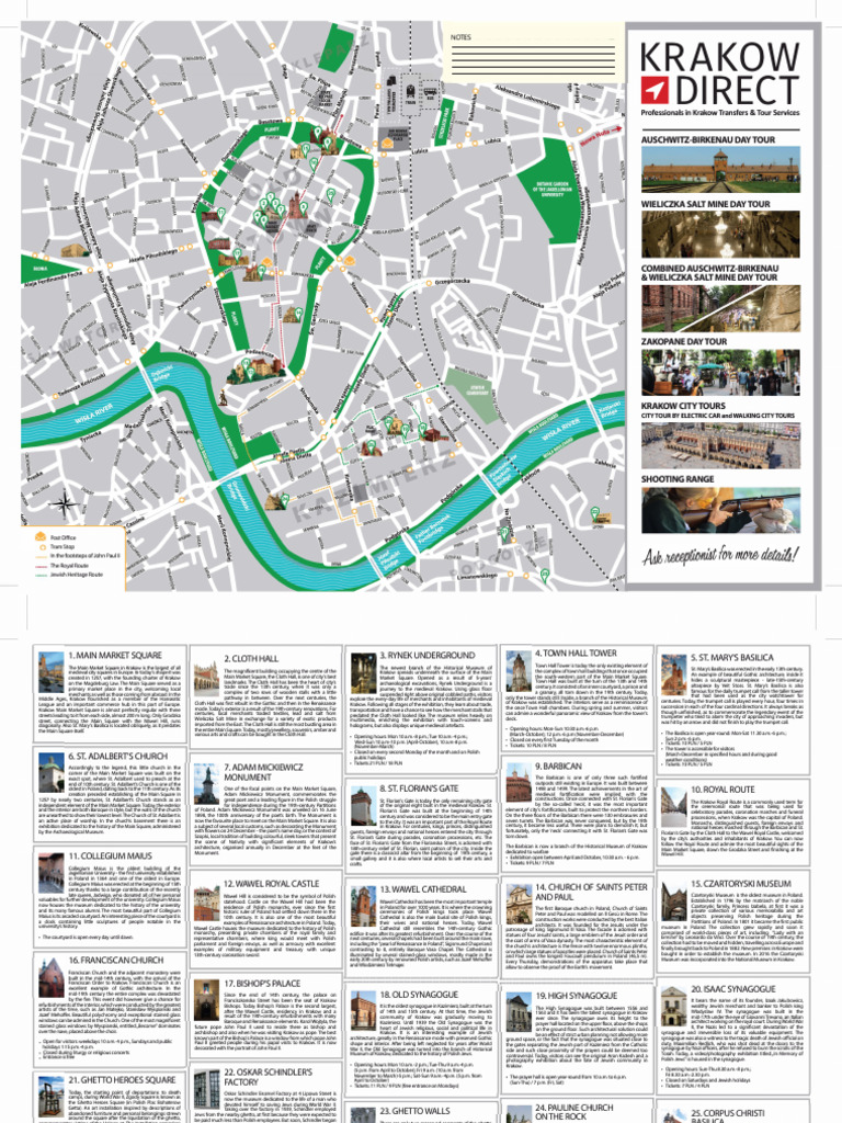 Krakow Tourist Map and Tour Guide | PDF | Kraków | Poland