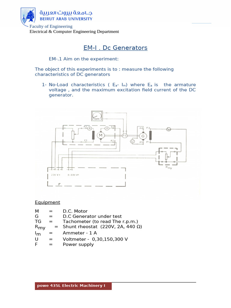 OCC DCgenerator | PDF | Electric Motor | Electric Generator
