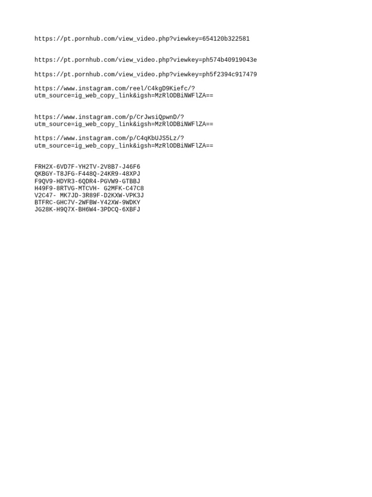 Adult Content & Codes Compilation | PDF