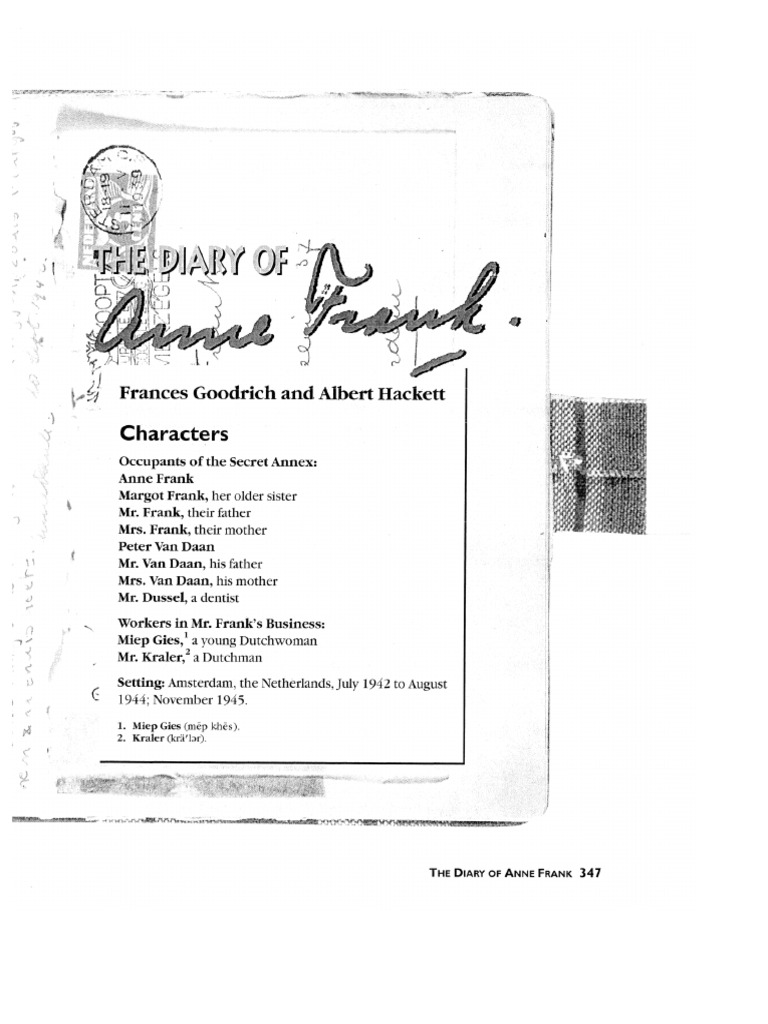Diary of Anne Frank | PDF