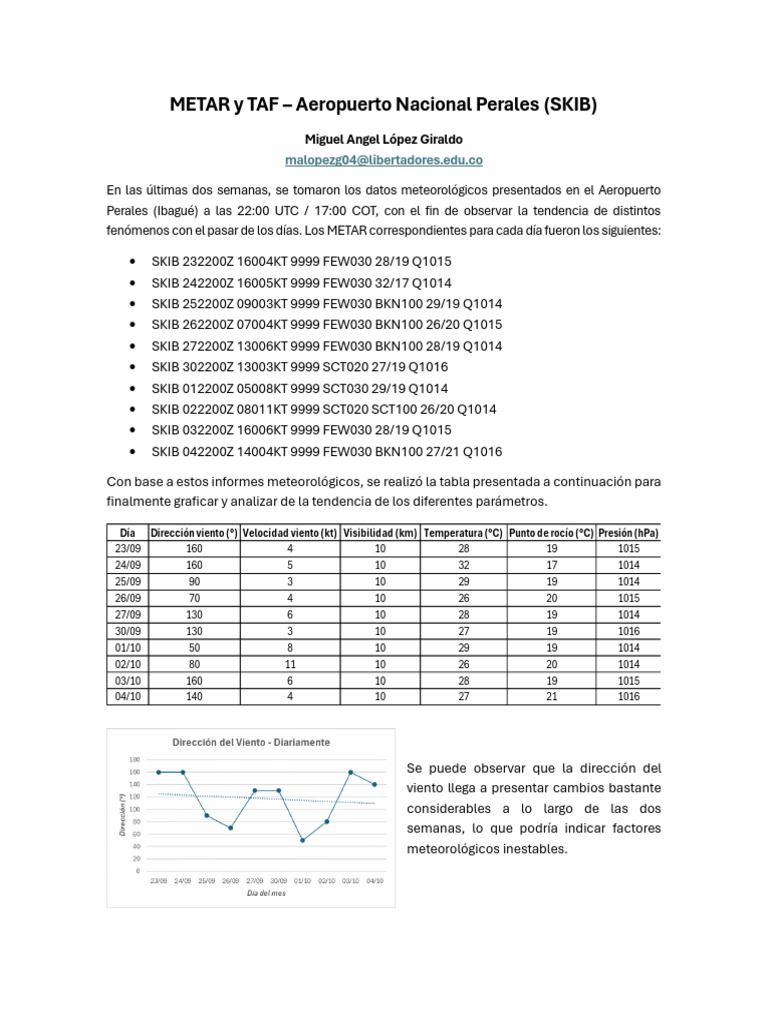 Metar y TAF | PDF | Herida | Meteorología