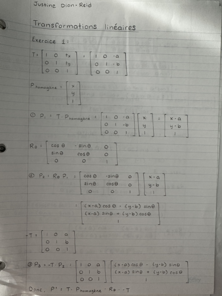 Transformations Linéaires | PDF