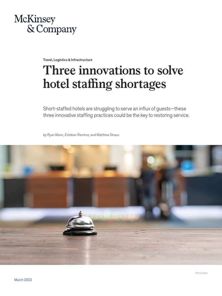 Three Innovations To Solve Hotel Staffing Shortages | PDF | Employment ...