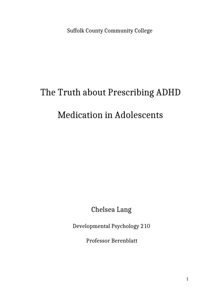 psychology- ADHD paper | PDF | Attention Deficit Hyperactivity Disorder | Mental Disorder