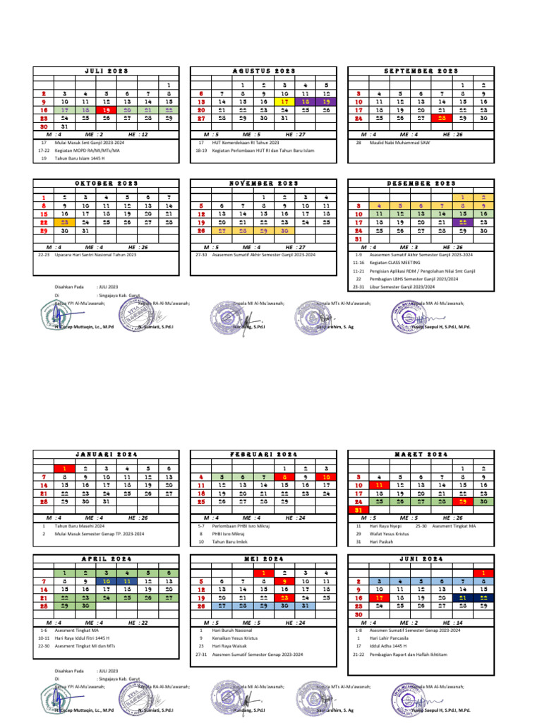 Kaldik 2023 2024 | PDF