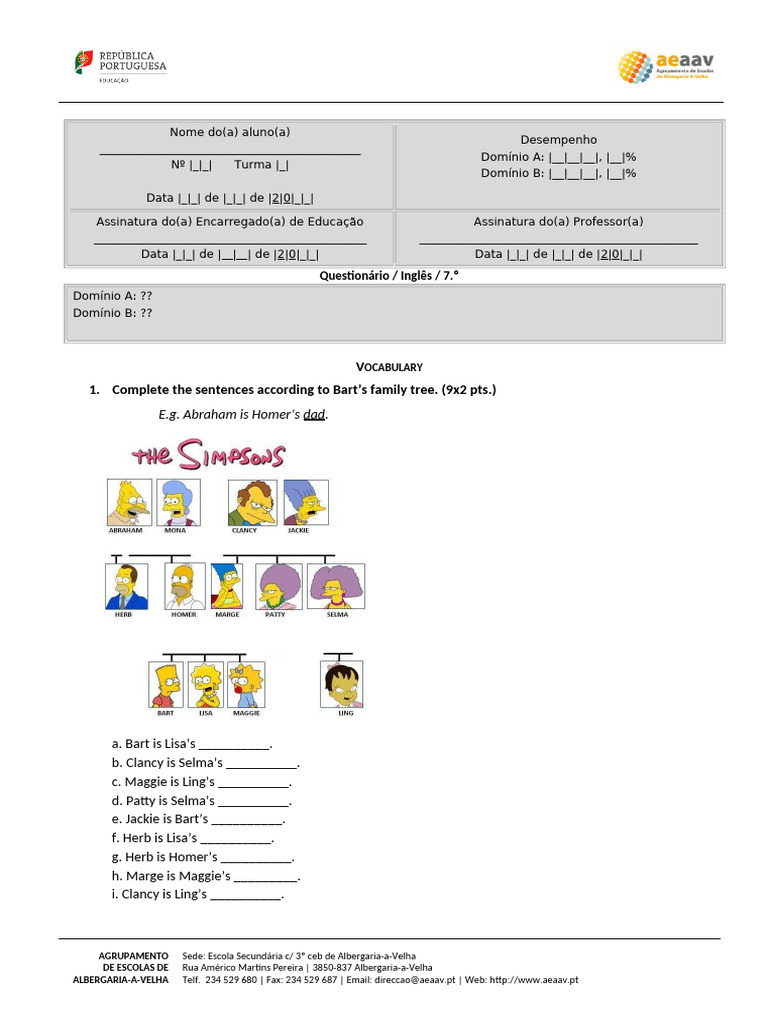 Grammar and Vocabulary 7th | PDF | Linguistics | Characters Created