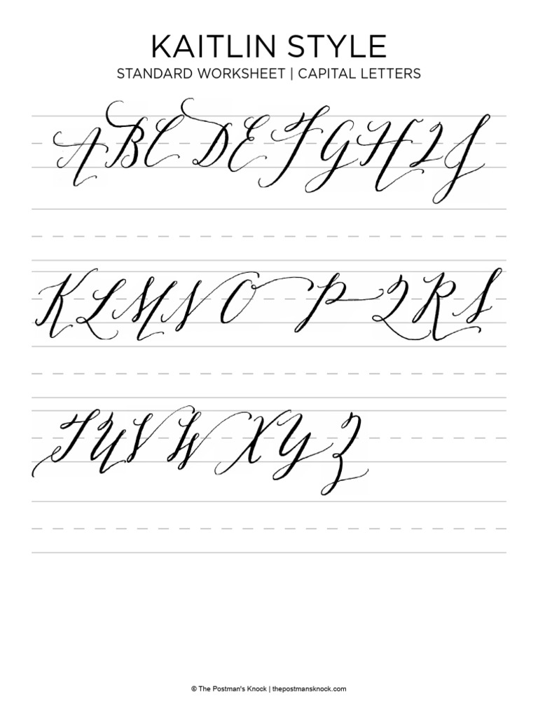 Kaitlin Style Worksheet Capital Letters | PDF