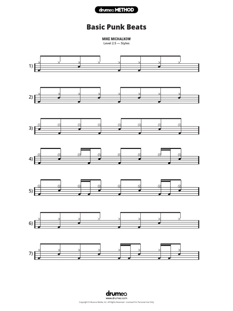 DM 2 42 Basic Punk Beats | PDF