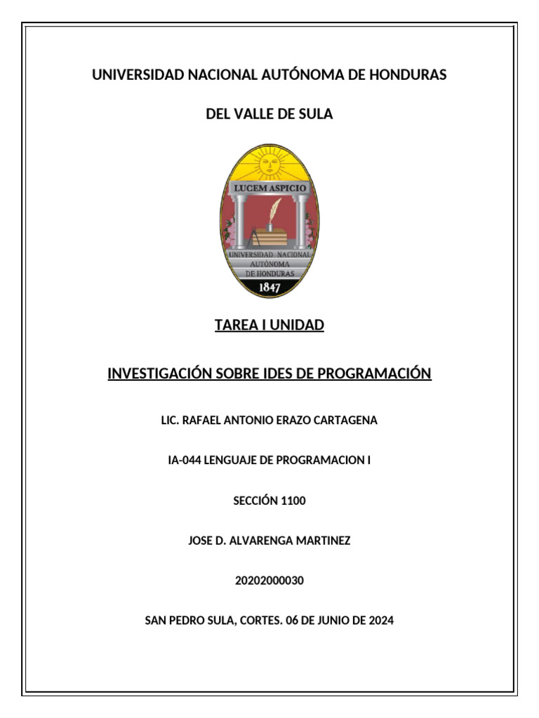 Investigacion IDEs | PDF | Entorno de desarrollo integrado | Java (lenguaje de programación)