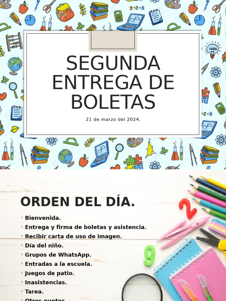 Segunda Entrega de Boletas | PDF
