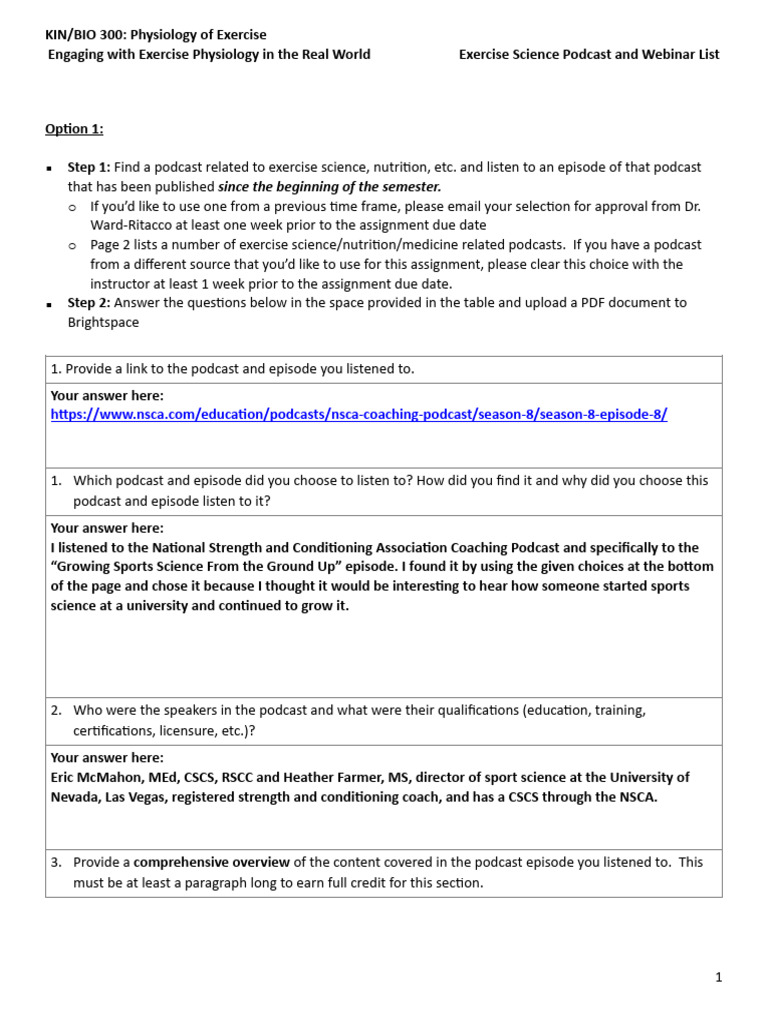 Homework 3 Engaging With Ex Phys Assignment I | PDF