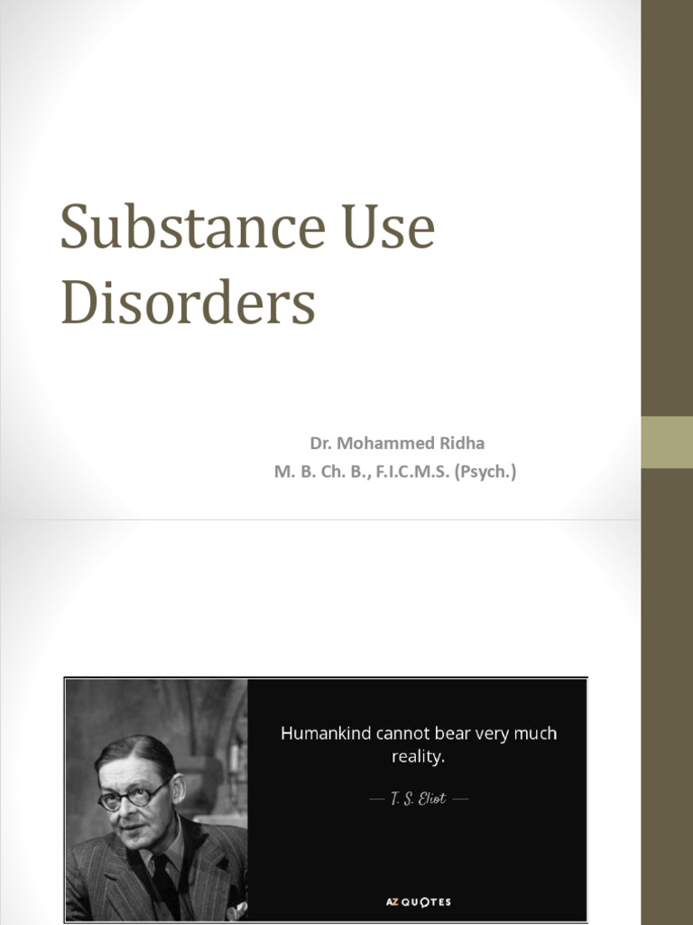 Understanding Substance Use Disorders | PDF | Opioid | Substance Abuse