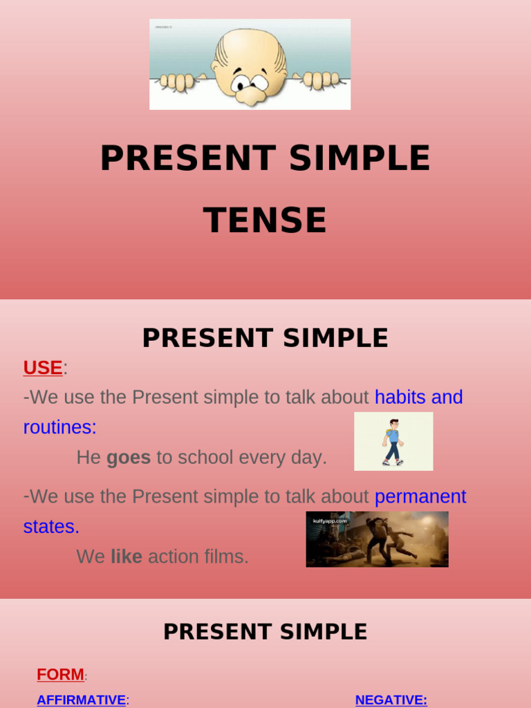 Present Simple Tense Guide | PDF | Language Arts & Discipline