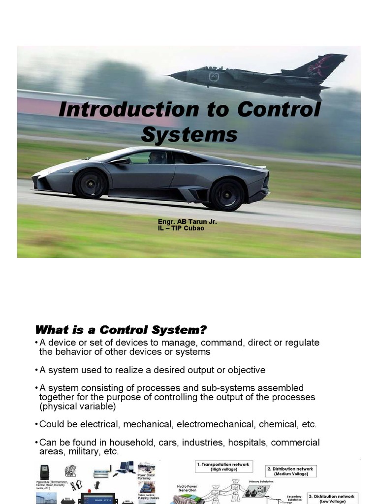 Introduction To Control Systems | PDF | Control Theory | Control System
