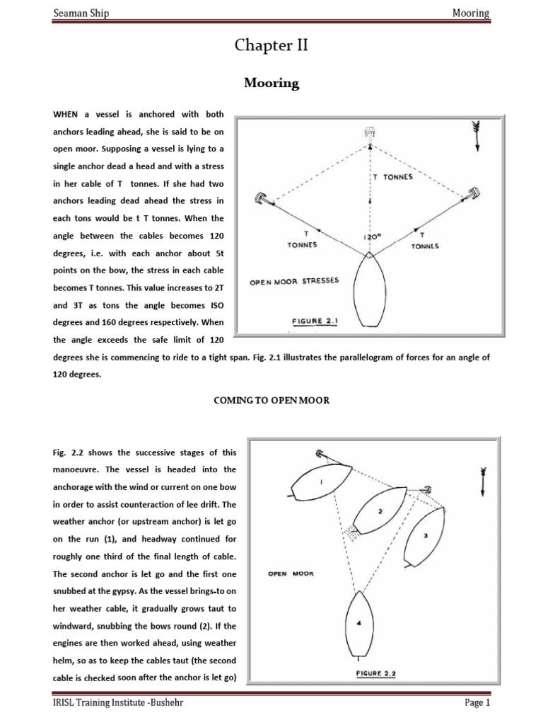 Mooring | PDF | Anchor | Water Transport