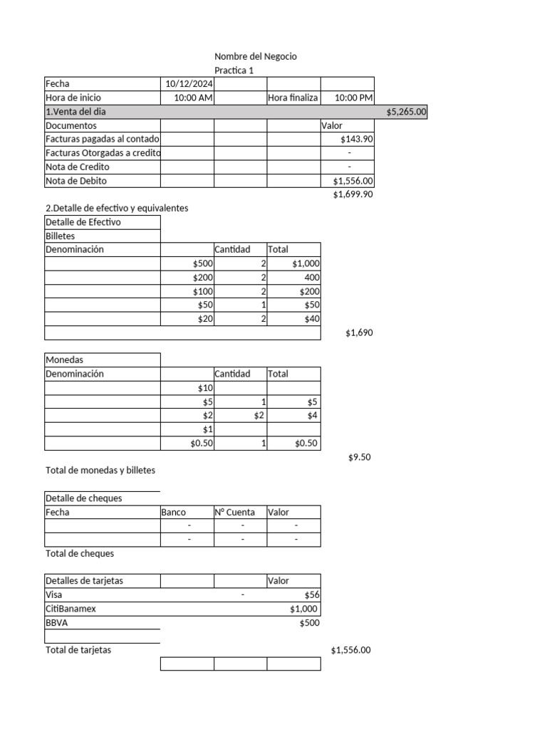 Ejercicio Modulo 1 | PDF | Tarjeta de crédito | Cheque
