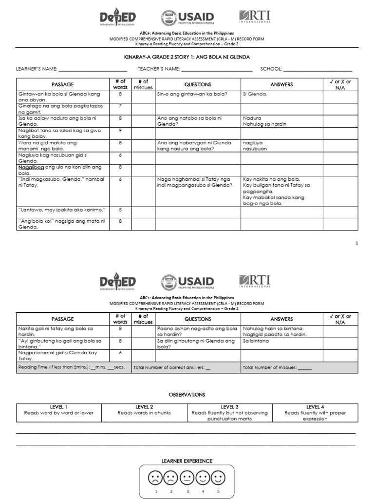 mCRLA - G2 - Record Form | PDF