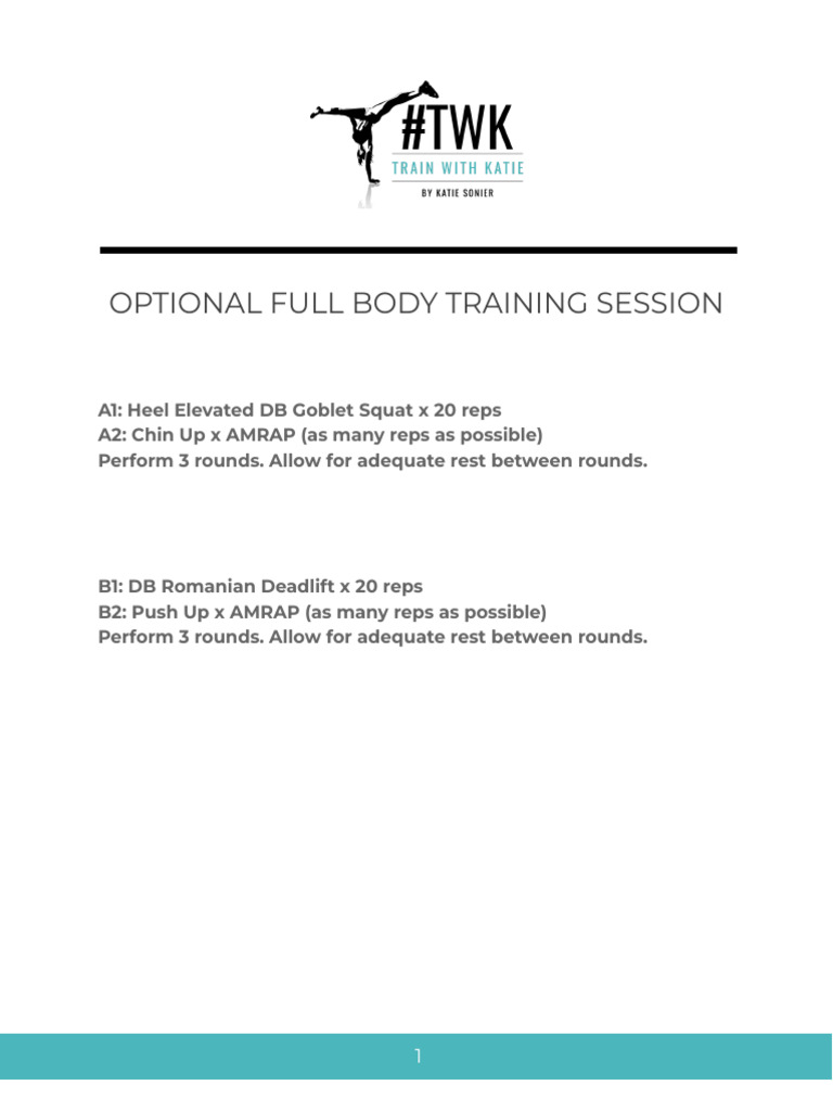 Full Body Workout for Fitness Enthusiasts | PDF