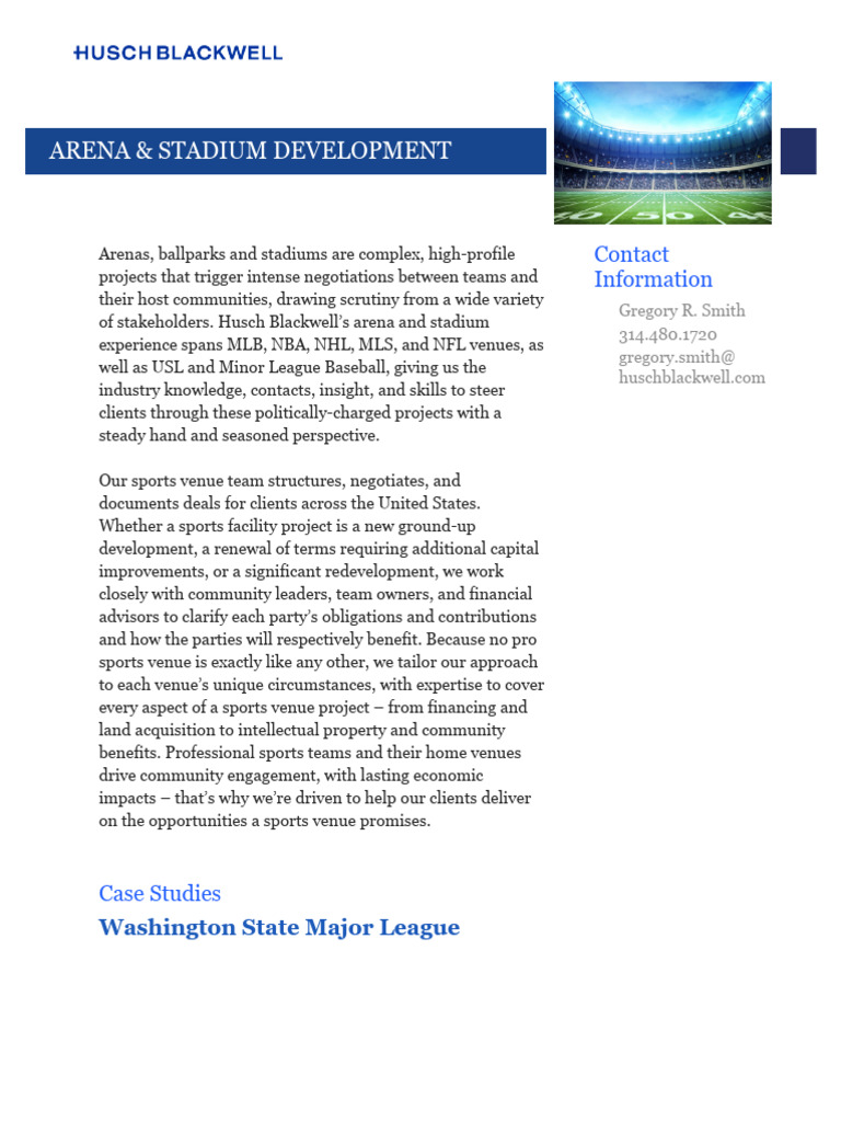 Industries - Services Arena and Stadium Development | PDF | Sports