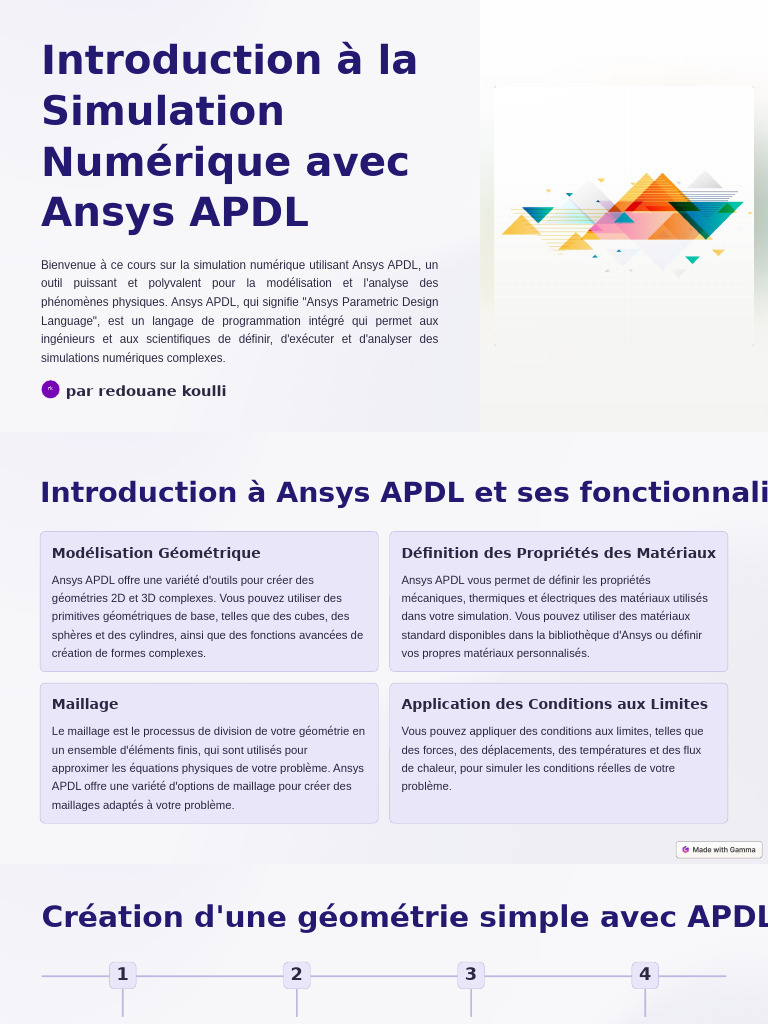 Introduction A La Simulation Numerique Avec Ansys APDL | PDF | Simulation | Chaleur