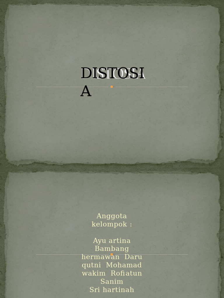 DISTOSIA | PDF