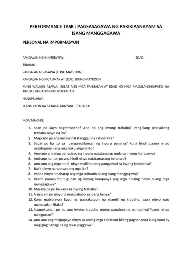 Peta Interview | PDF