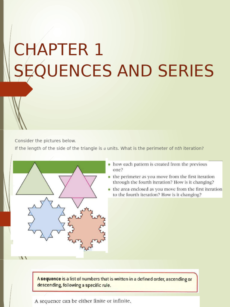 11 MAA SL Chapter 1 Sequences and Series Updated | PDF | Teaching Methods & Materials