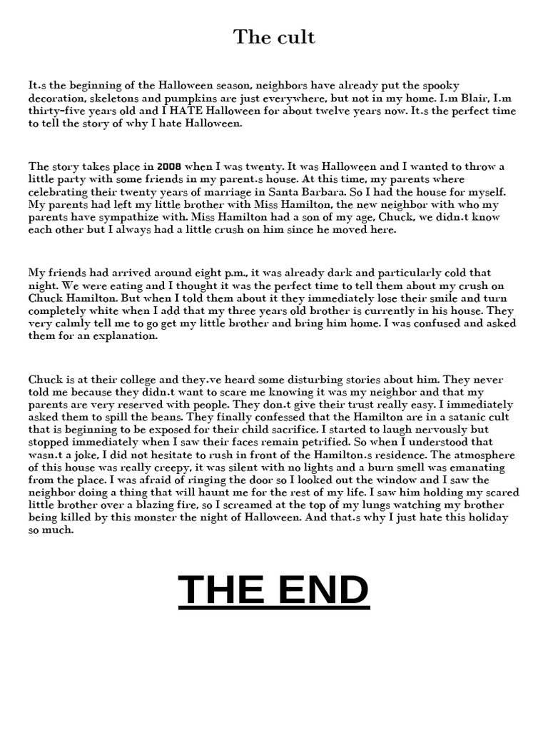 The cult | PDF | Halloween