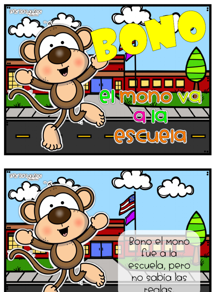 Bono el mono aprende las reglas escolares | PDF