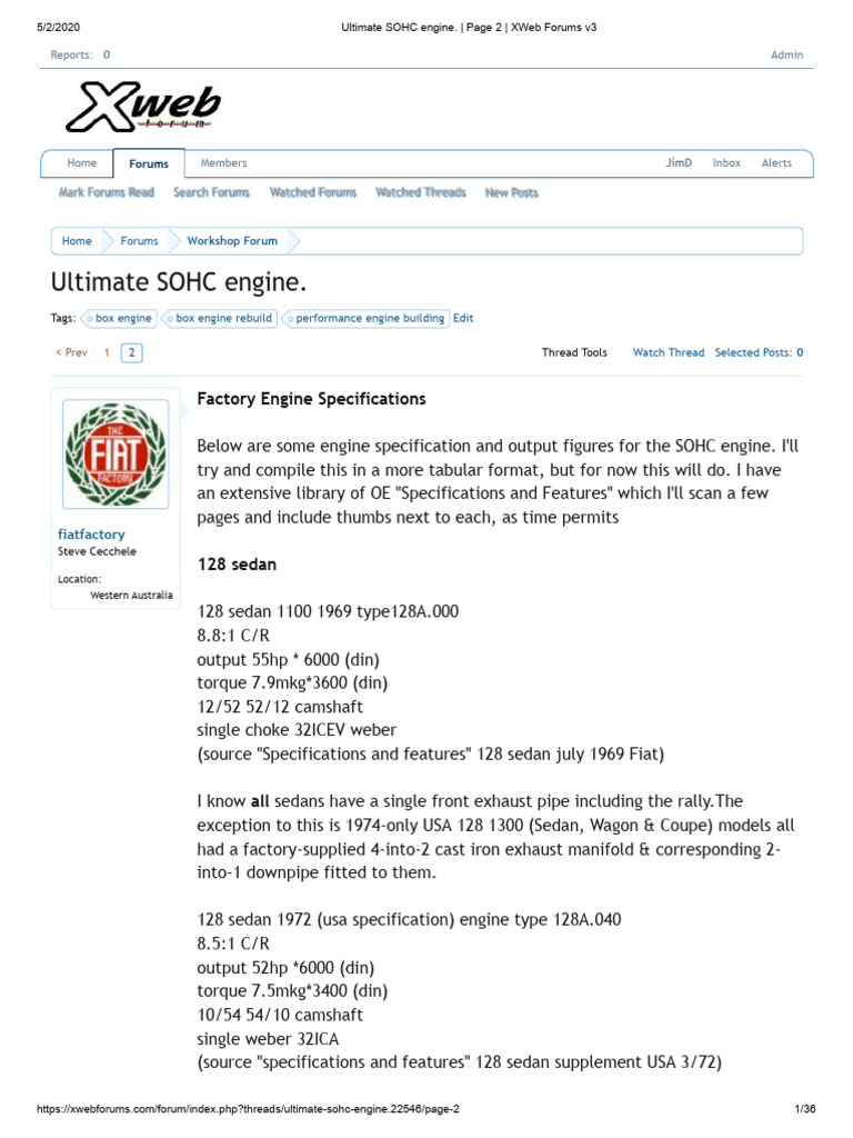 Ultimate SOHC Engine. - Page 2 - XWeb Forums v3 | PDF