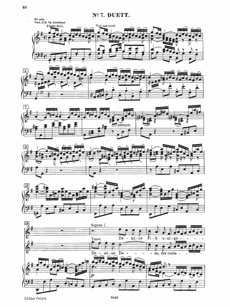 Domine Deus B Minor Mass | PDF