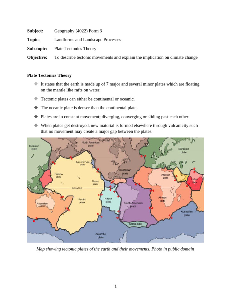 2-2 Landforms and Landscape Processes - Plate Tectonics | PDF | Plate ...