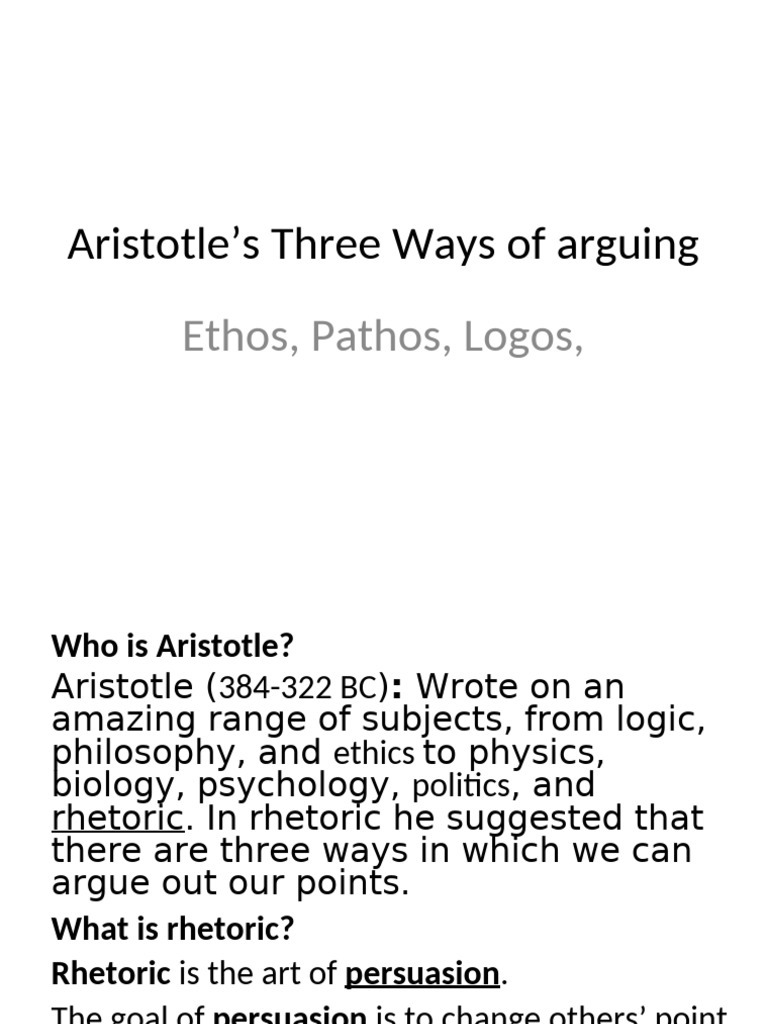 Understanding Ethos, Pathos, Logos | PDF | Logos | Persuasion