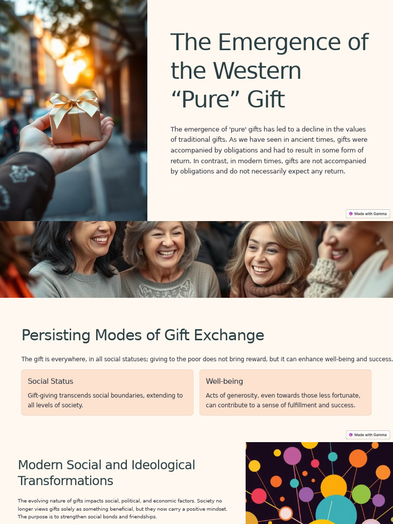 The Shift to Modern "Pure" Gifts | PDF | Gift | Motivation