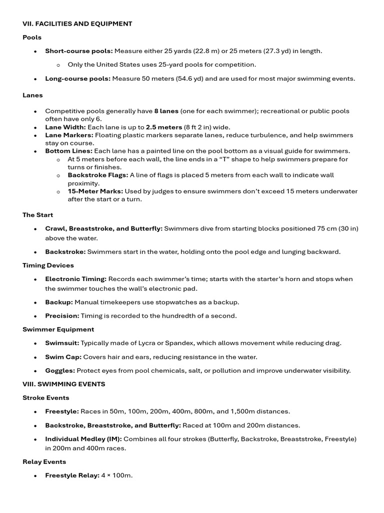 Pathfit 3 Midterm Reviewer | PDF | Swimming (Sport) | Water Sports