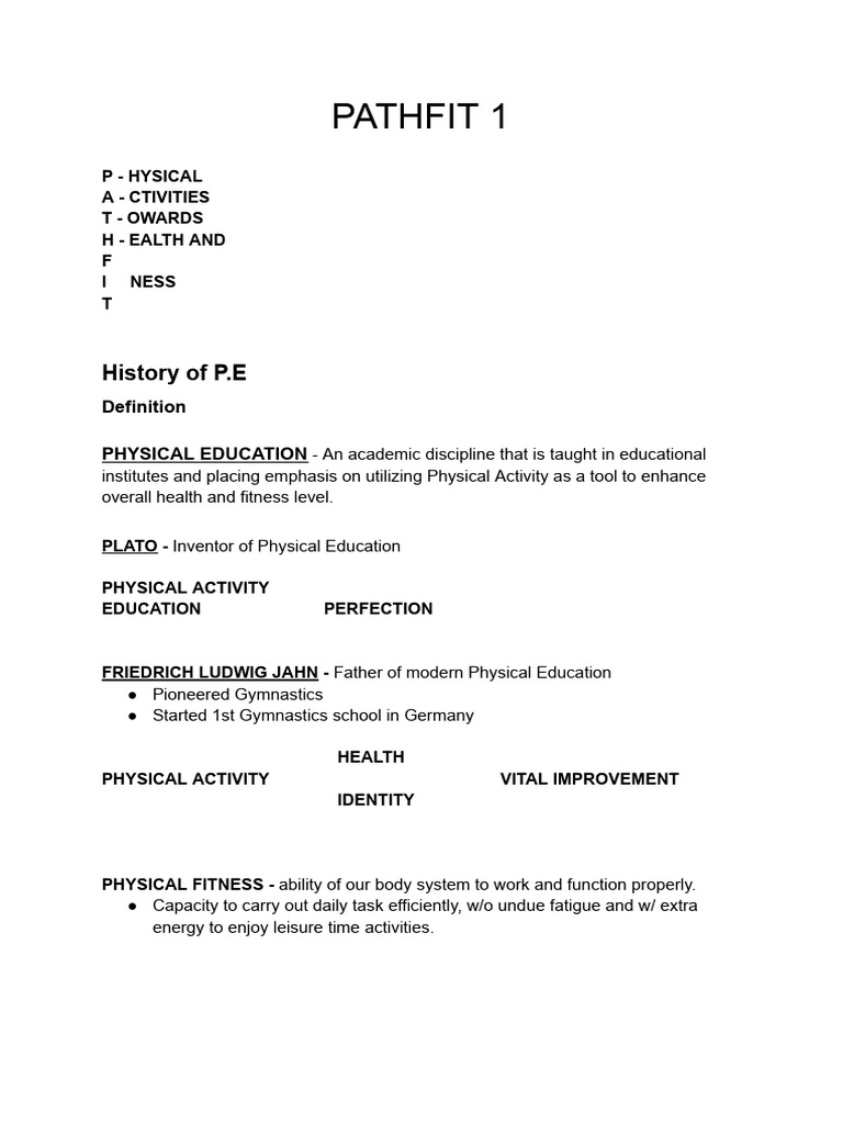 Pathfit 1 Reviewer(1) | PDF | Blood Vessel | Human Body
