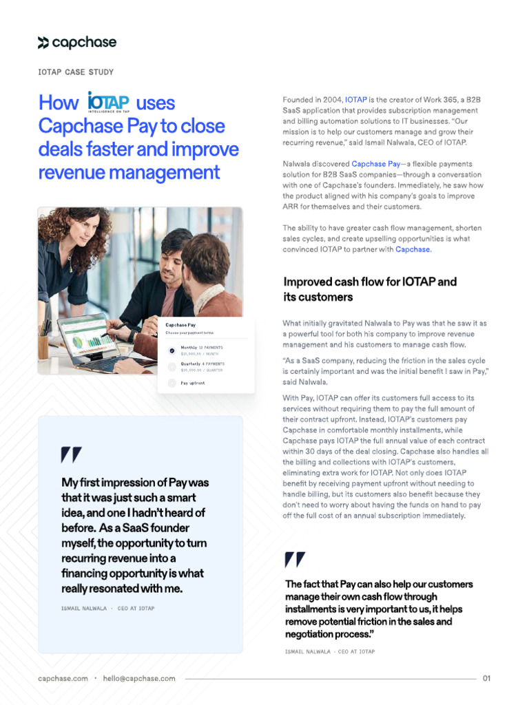 IOTAP Customer Story | PDF | Subscription Business Model | Payments