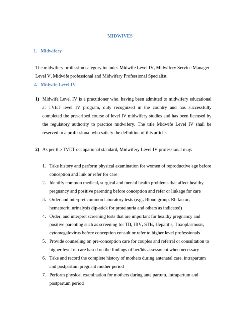 Midwives Work Boundaries | PDF | Childbirth | Midwife