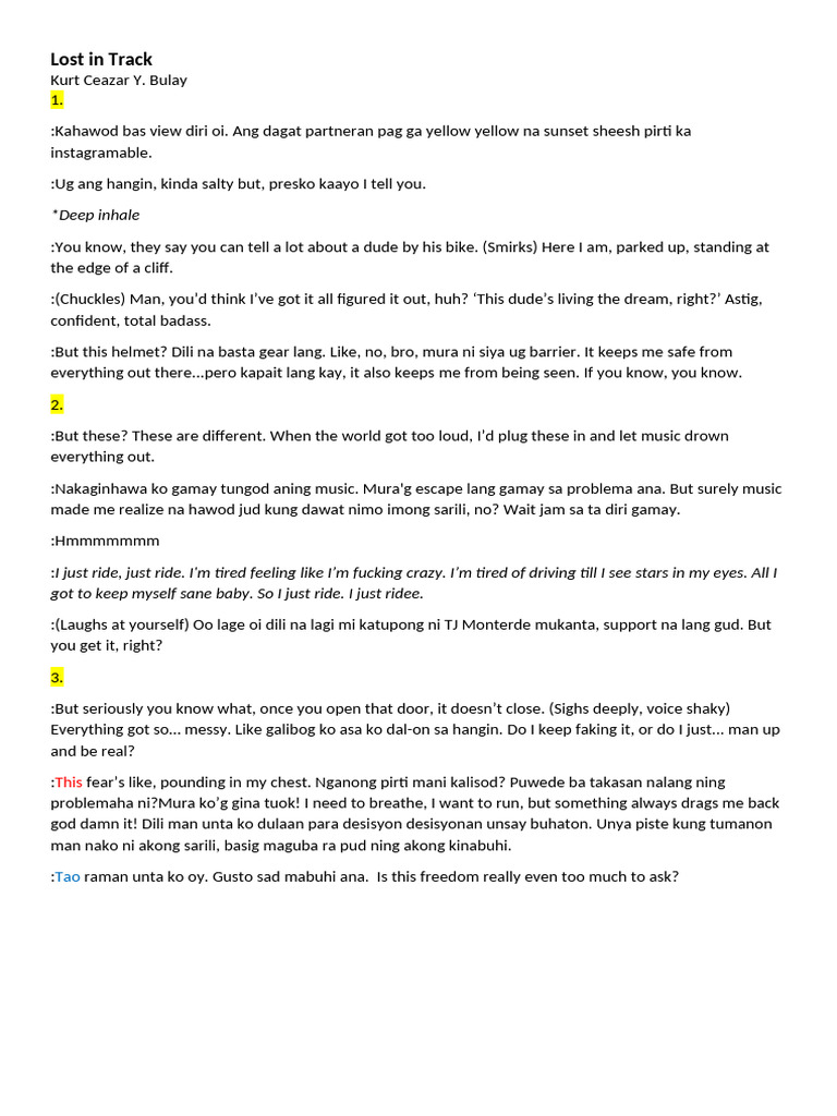 BULAY-MONOLOGUE-SCRIPT | PDF