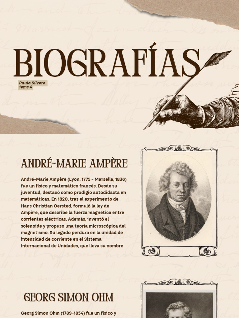Presentación Diapositivas Biografias | PDF