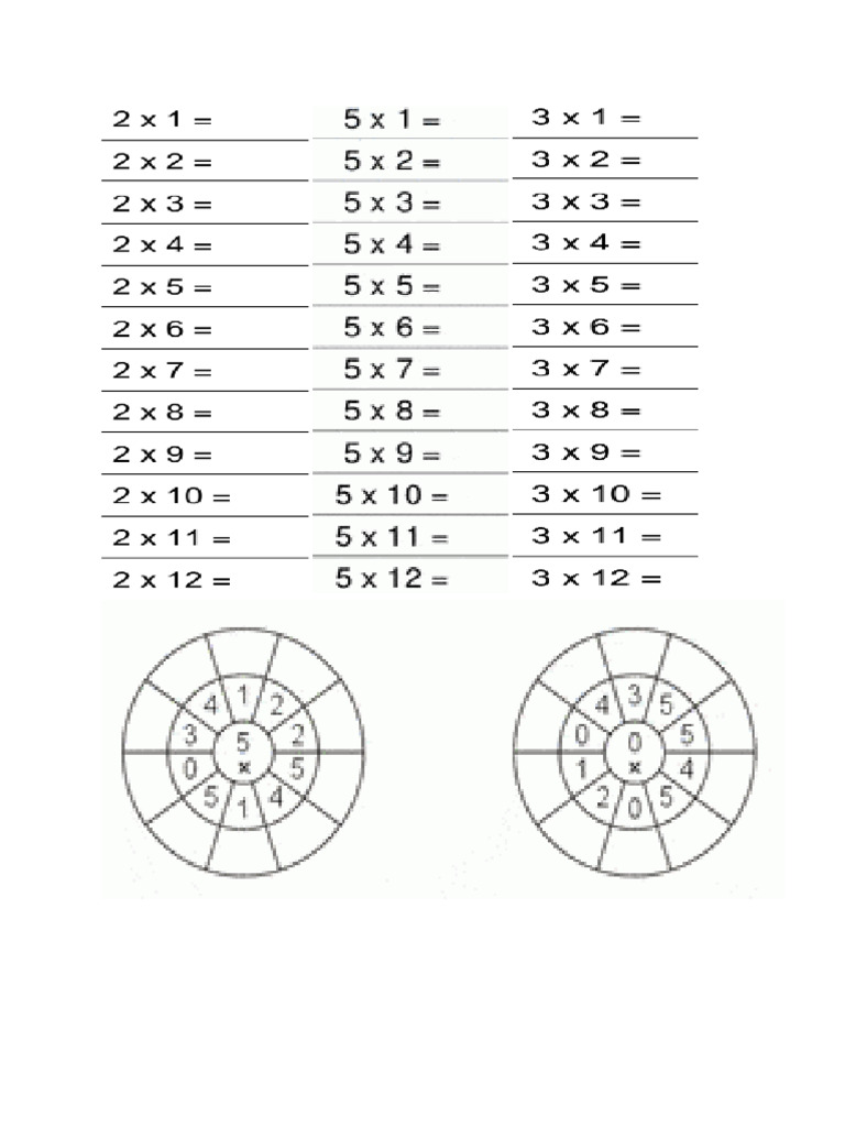 Arrays in Multiplication Tables | PDF | Mathematics