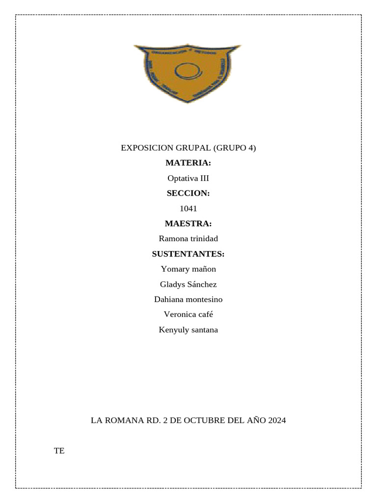 Exposicion Grupal | PDF