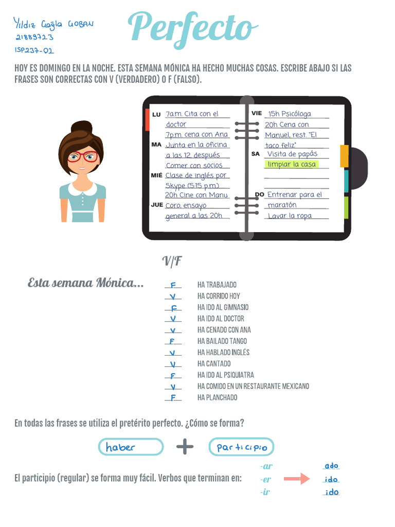 Preterito Perfecto | PDF | Sintaxis | Morfología Lingüística