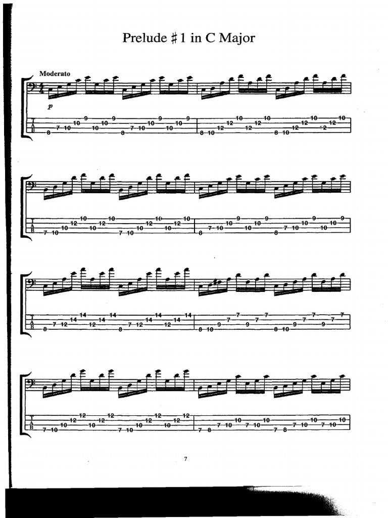 Prelude in Cmaj - Bach For Bass - Ocred | PDF