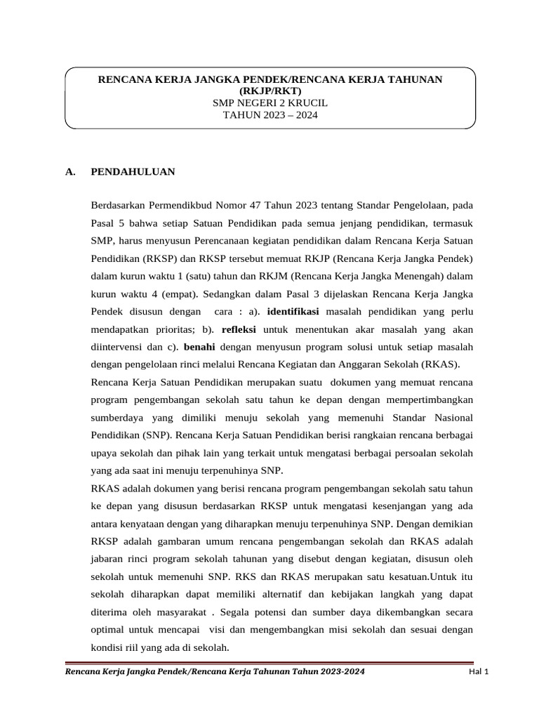 RKT 2023 SMPN 2 Krucil | PDF