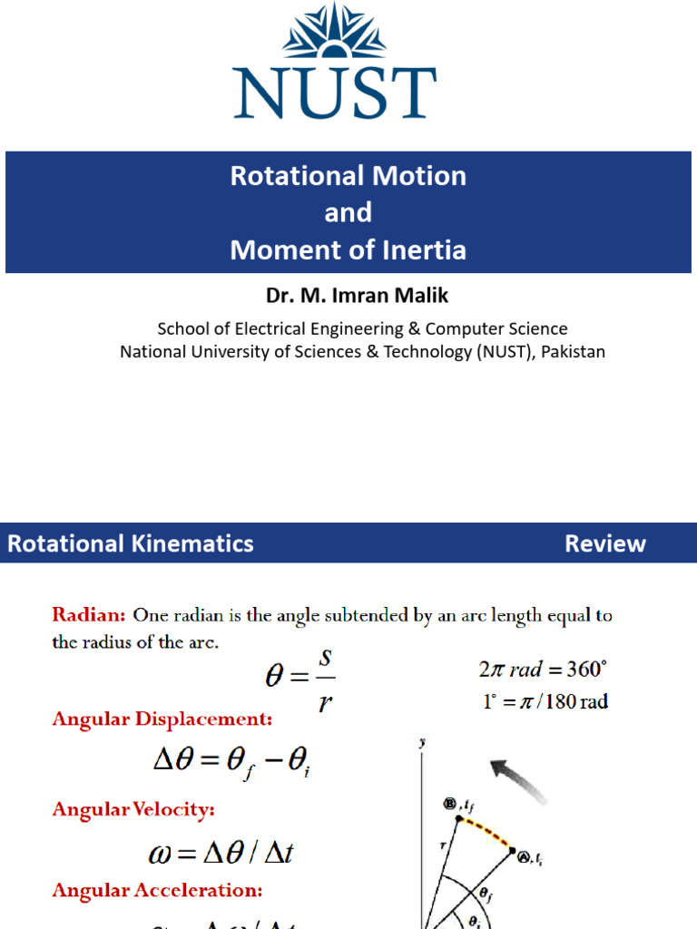 Rotational Motion and Moment of Inertia Week 3 | PDF