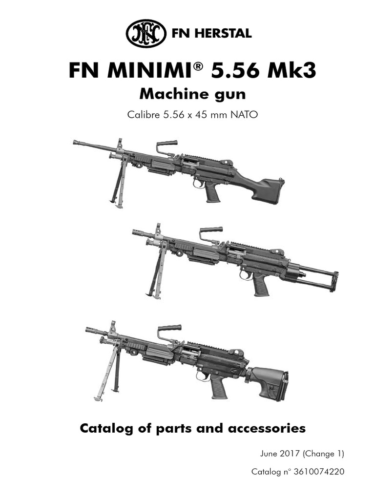 FN MINIMI® 5.56 Mk3 Parts Catalog | PDF | Firearms | Ballistics
